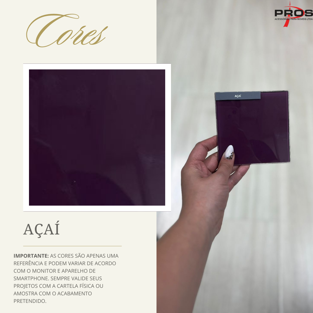 VIDRO COR AÇAÍ - Pros Acessórios para Móveis - Loja de Móveis e ...